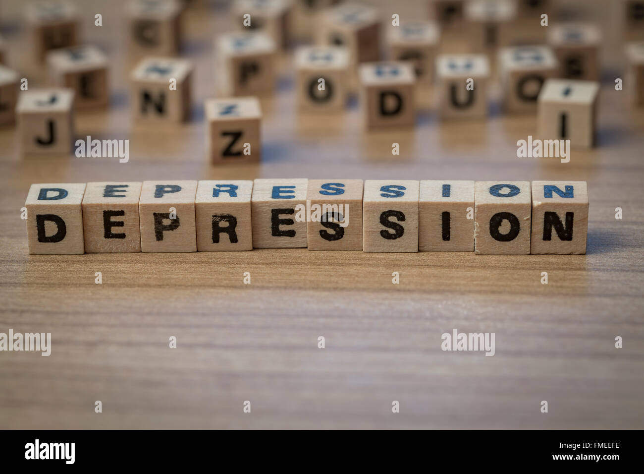 Depression font hi-res stock photography and images - Alamy