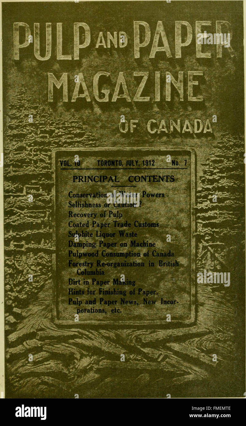A 1903 issue of the *Pulp and Paper Magazine of Canada*, focusing on ...