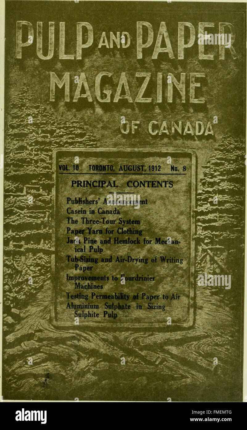 The 'Pulp and Paper Magazine of Canada' (1903) is a key resource for ...