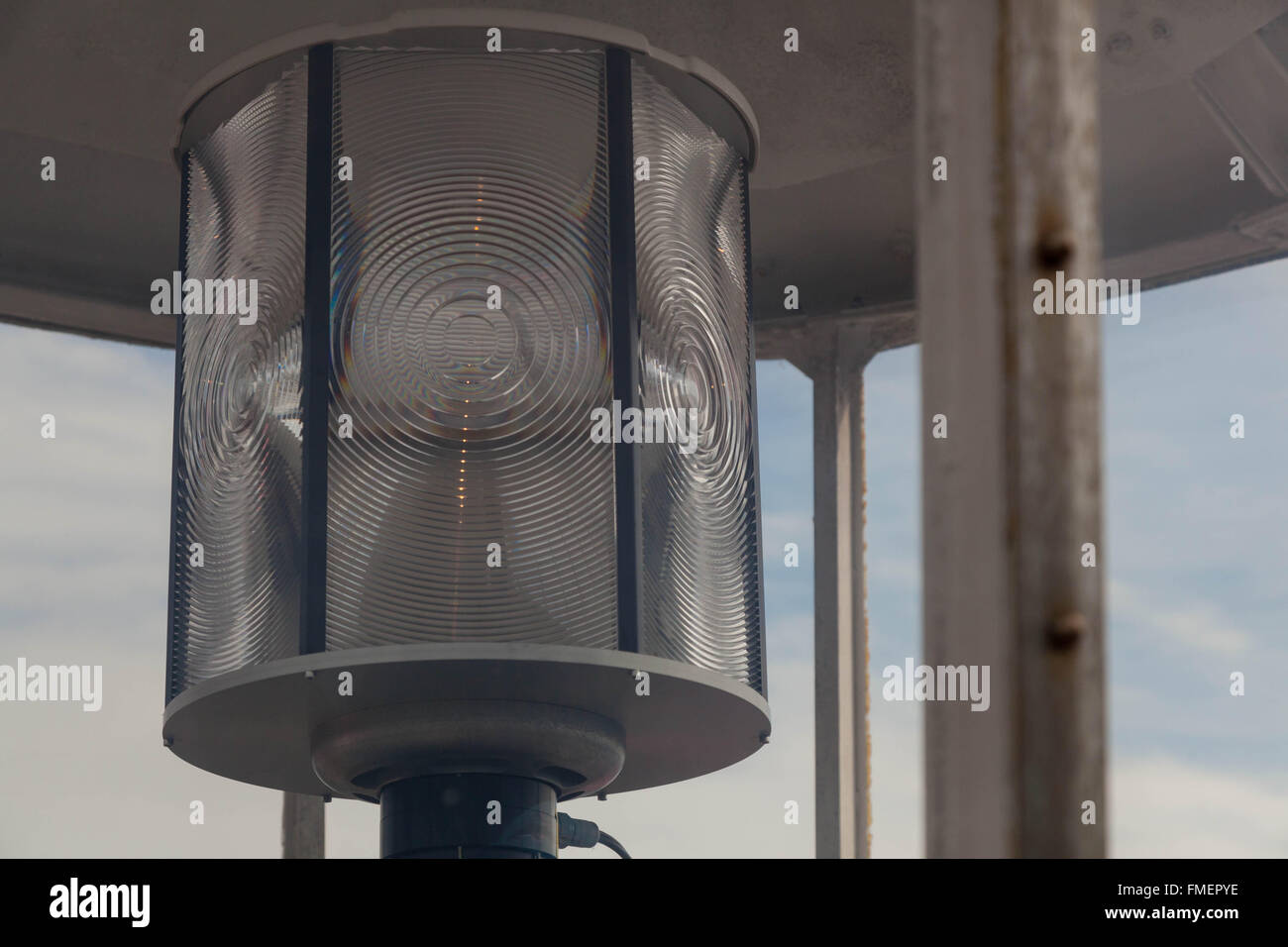 The light inside the Cape Scott Lighthouse, Vancouver Island, BC Stock ...