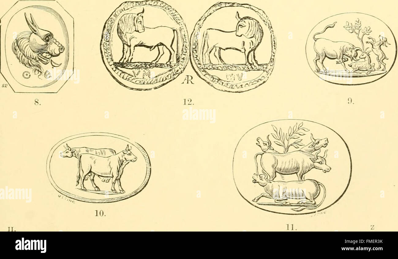 'Antique Gems and Rings' (1872) showcases detailed illustrations and ...