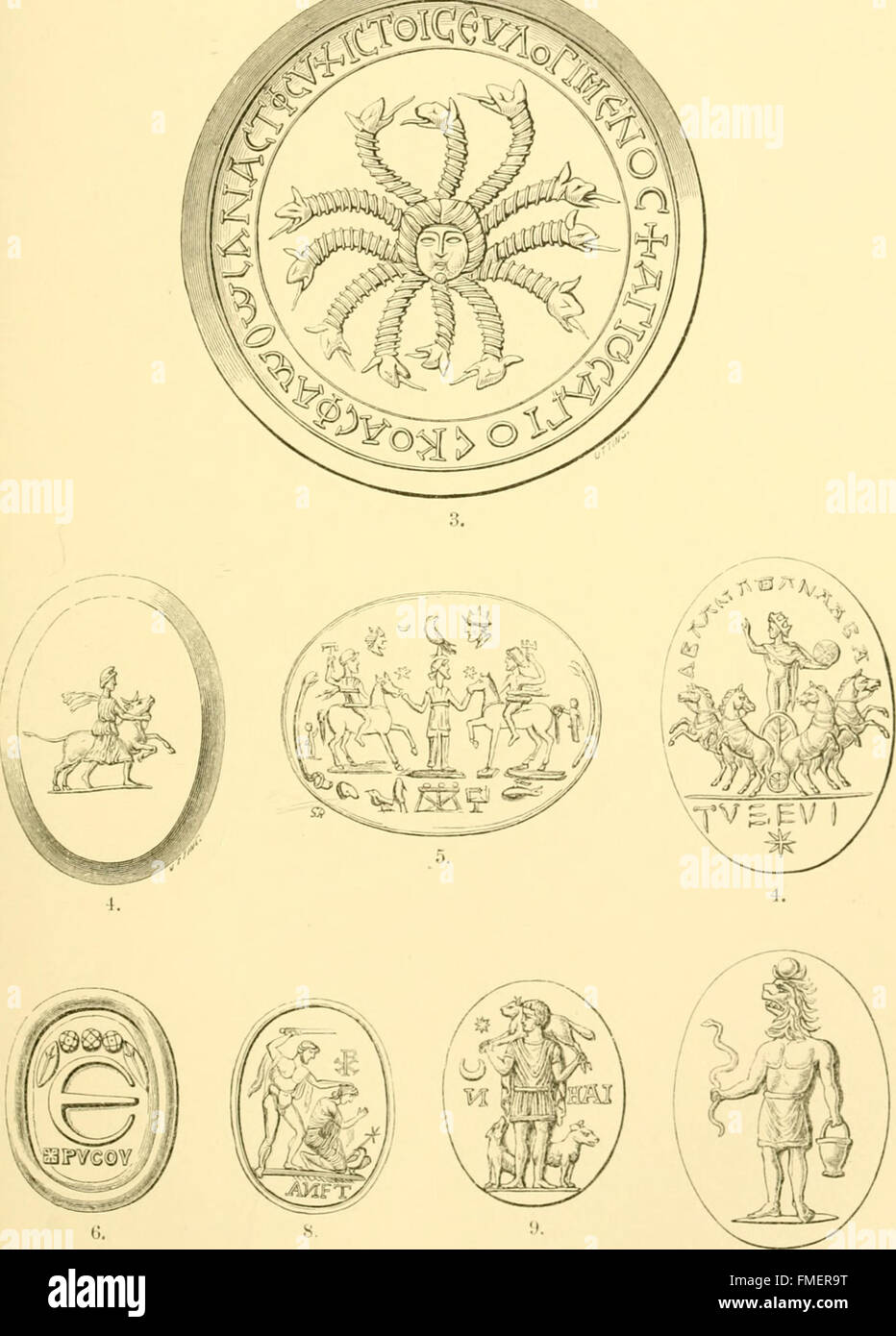 'Antique Gems and Rings' (1872) presents a collection of historical ...