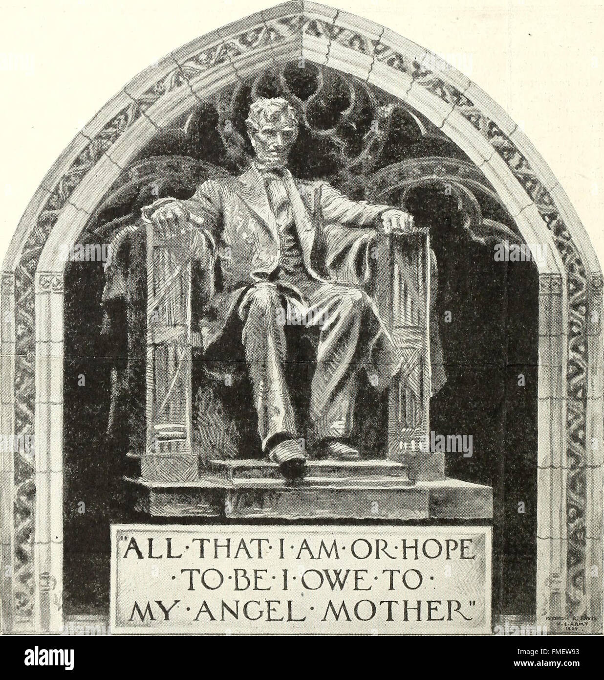 *Statues of Abraham Lincoln* at the Lincoln Memorial (1922) depict the ...