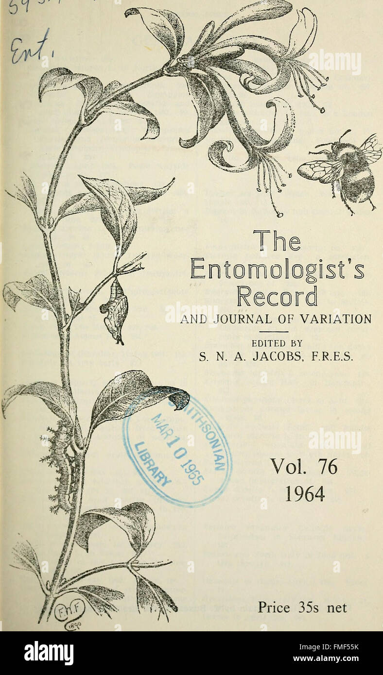 *The Entomologist's Record and Journal of Variation* (1965) documents ...