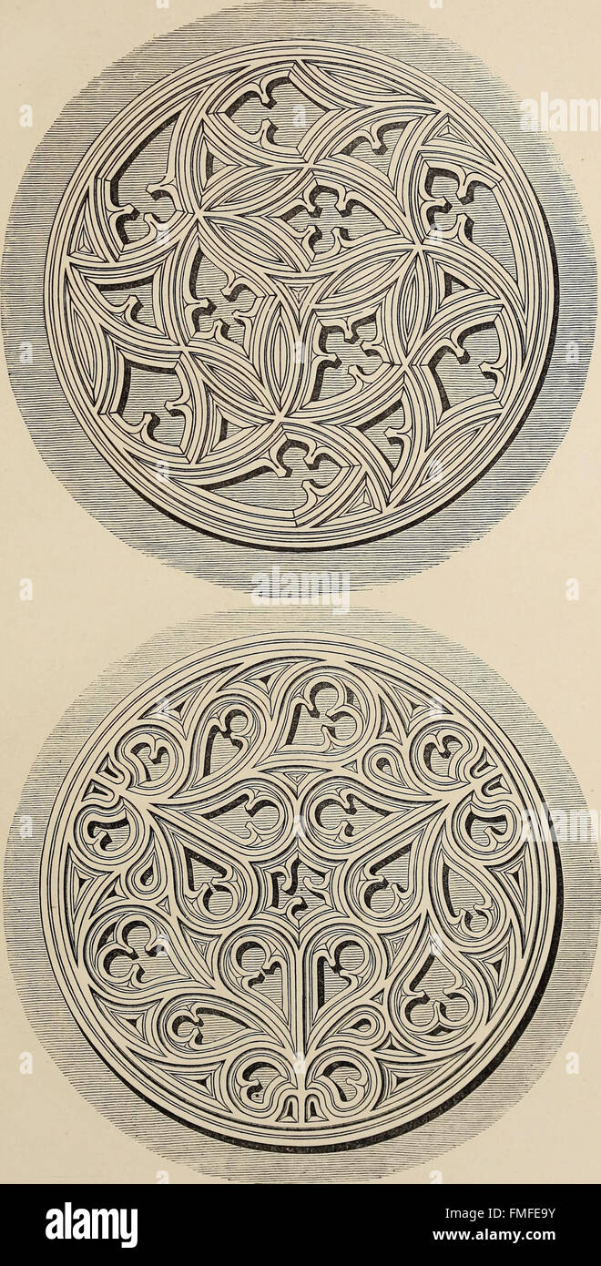 This 1851 work showcases one hundred geometric tracery designs based on ...