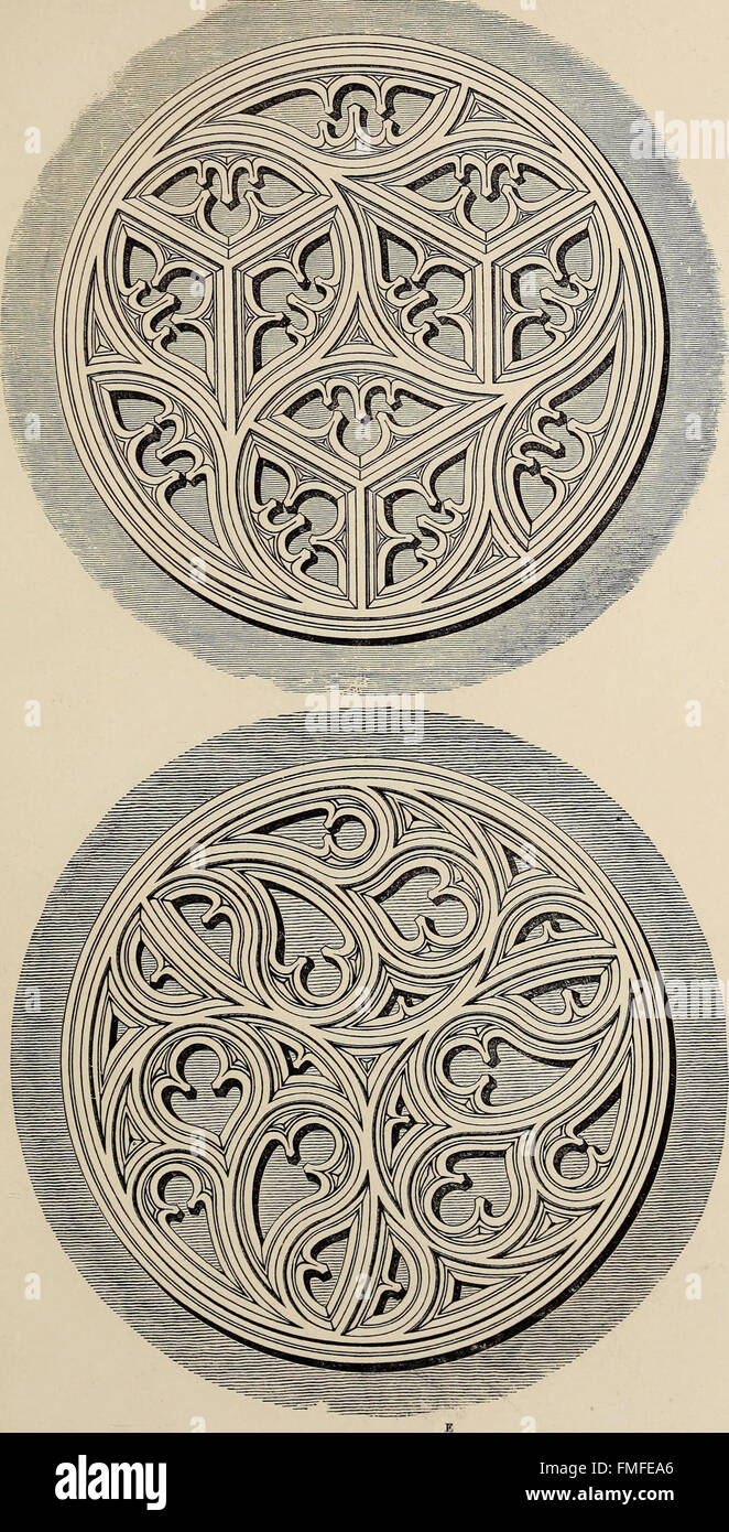 This 1851 work showcases one hundred geometric tracery designs ...