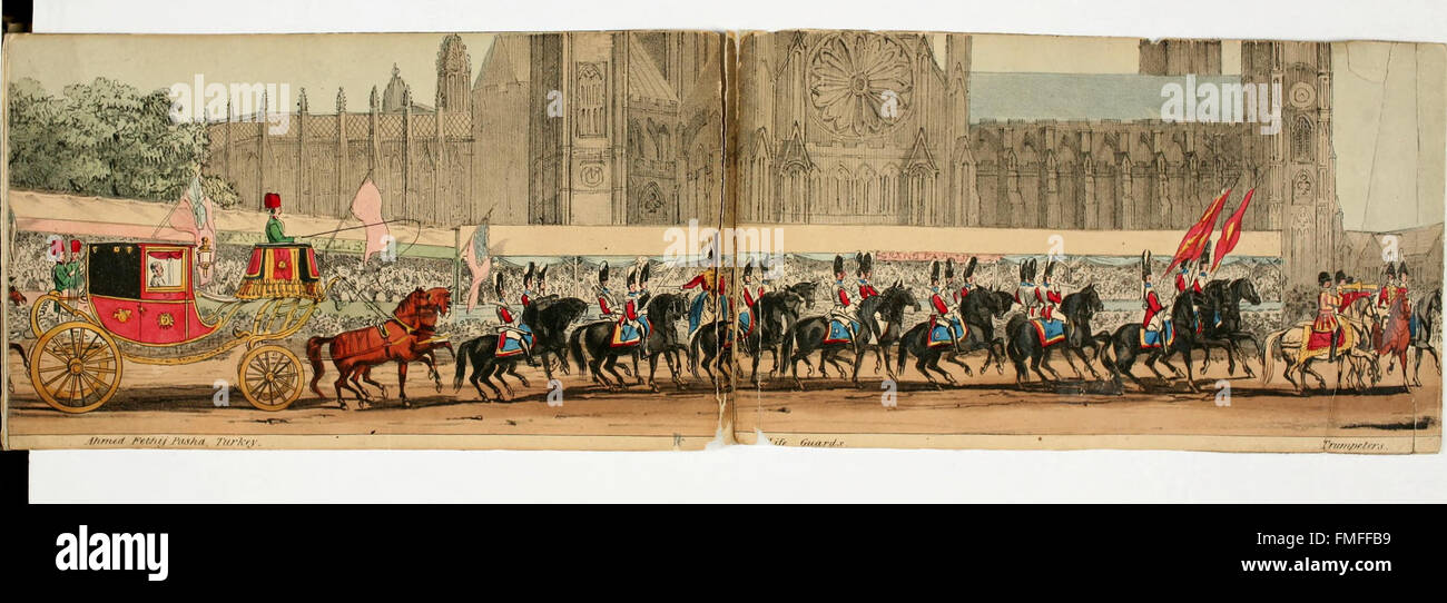 This tableau illustrates the grand procession during the coronation of ...