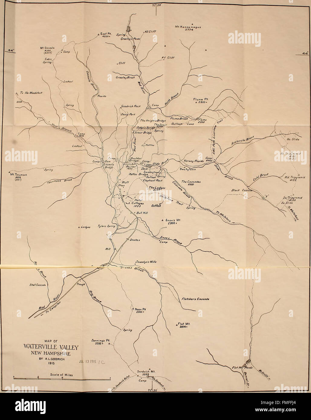 Map of waterville hi-res stock photography and images - Alamy