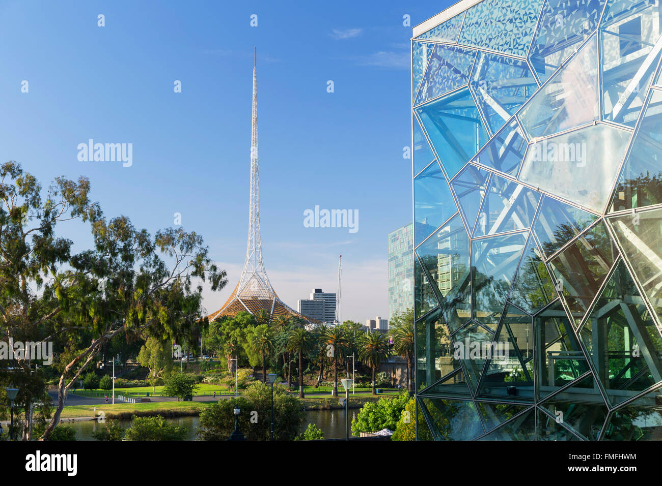 Victorian Arts Centre and Federation Square, Melbourne, Victoria ...