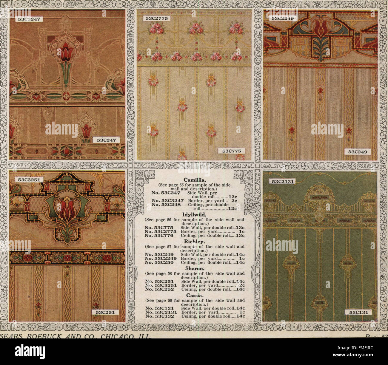 Wallpaper patterns 1900s hi-res stock photography and images - Alamy