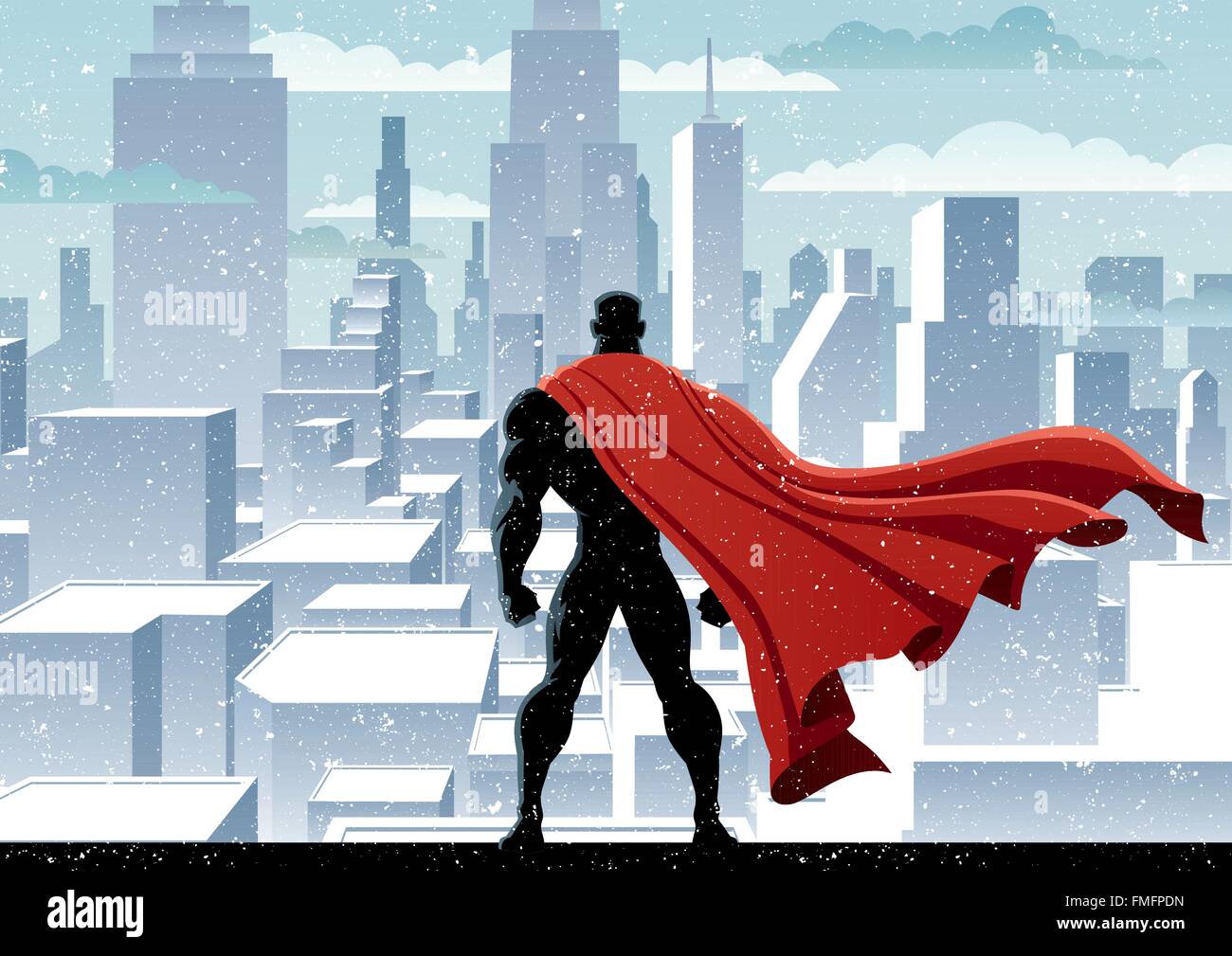 Superman Standing On Building