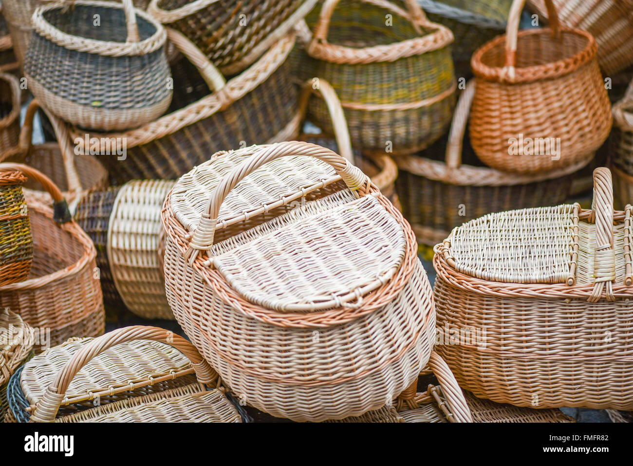 Handicraft baskets hi-res stock photography and images - Alamy