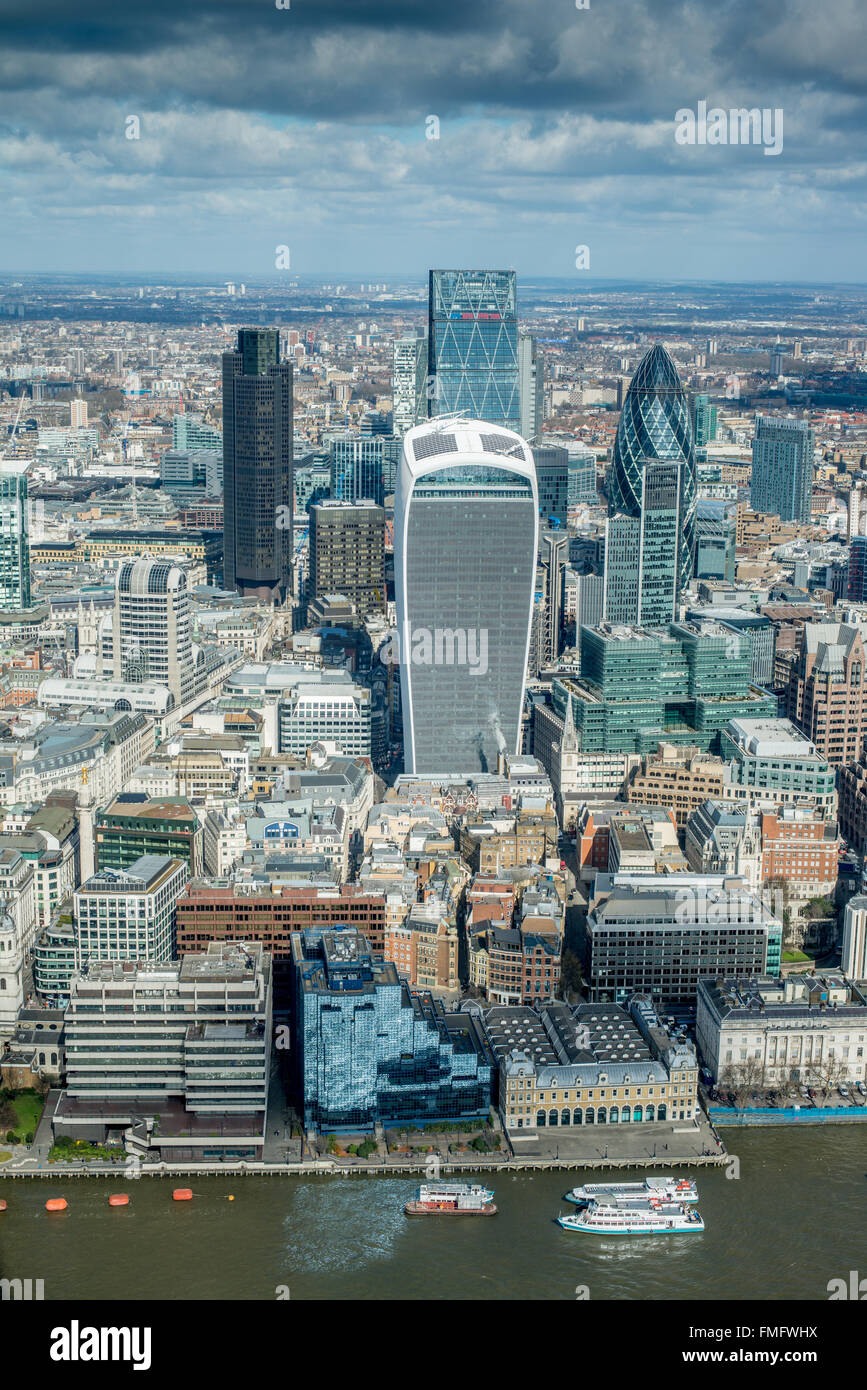 Aerial view of the Financial District in London, UK Stock Photo - Alamy