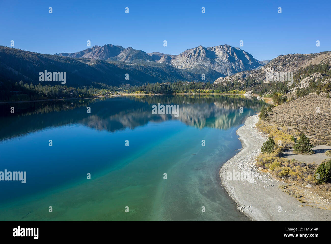 Beautiful fall color at June Lake Loop, California Stock Photo - Alamy