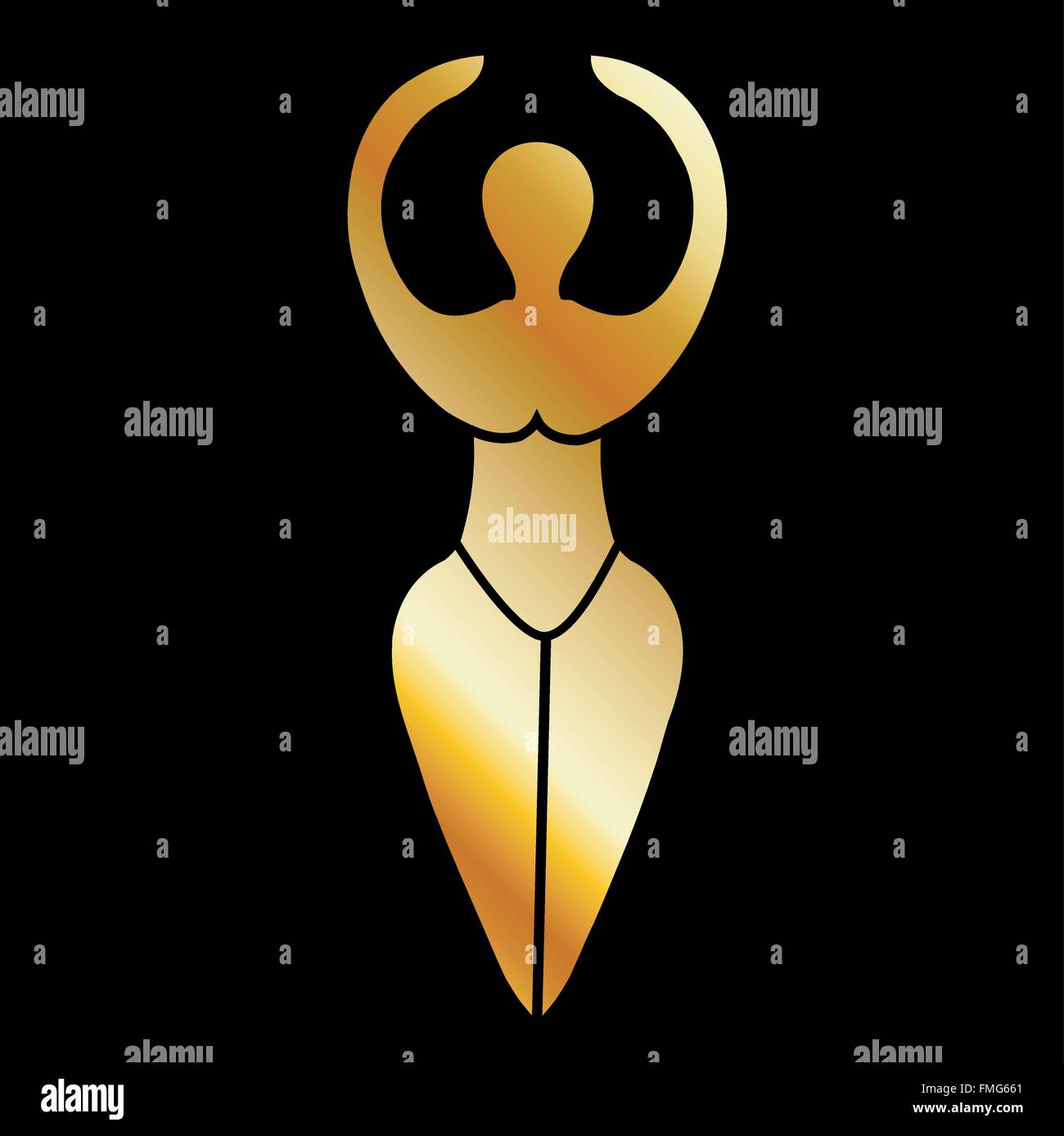 Gold and silver Symbol of the Wiccan goddess Stock Vector Image & Art ...