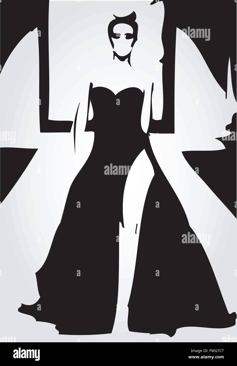 Runway model silhouette Stock Vector Images - Alamy