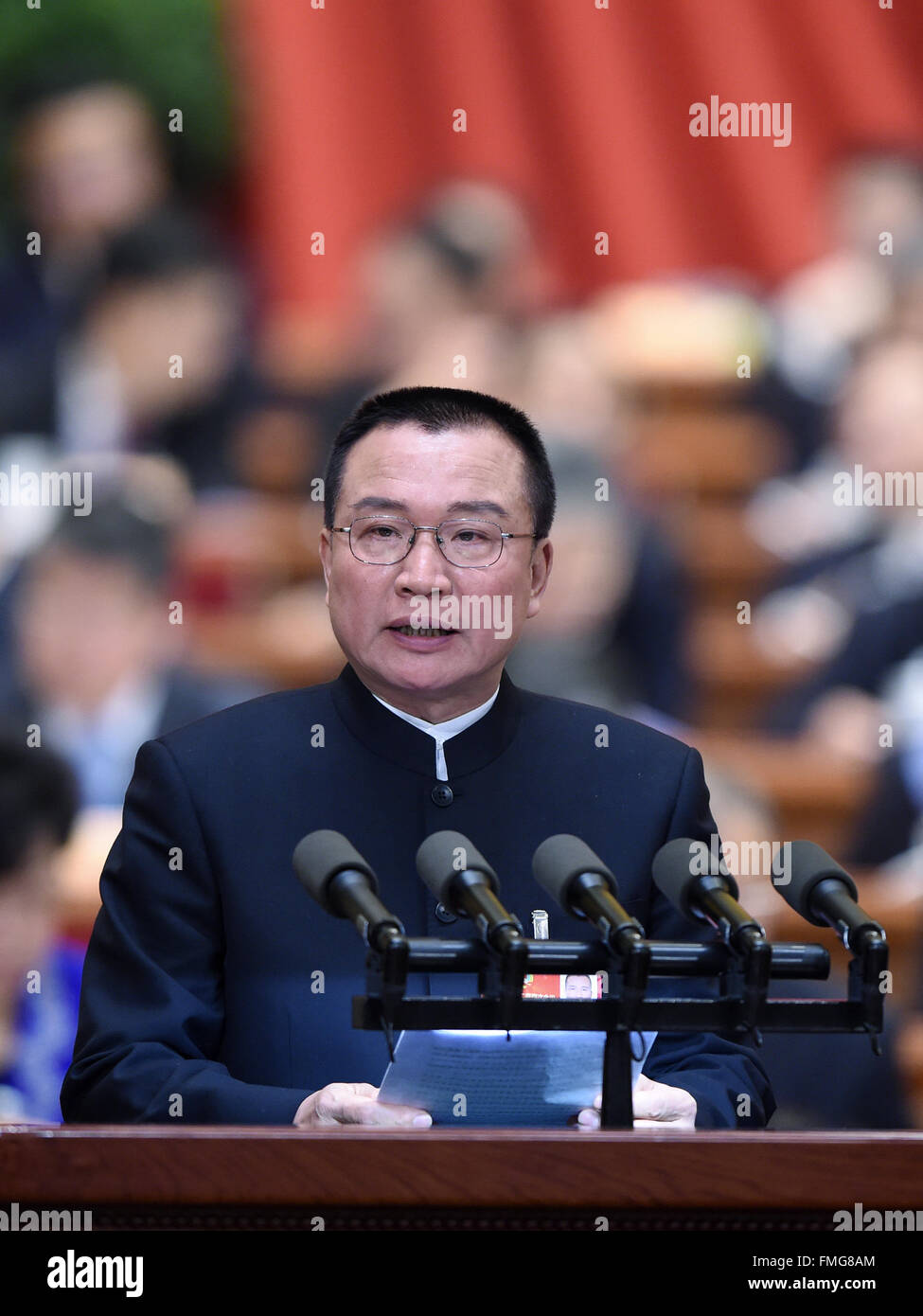 Beijing, China. 12th Mar, 2016. Chen Jianguo, a member of the 12th ...