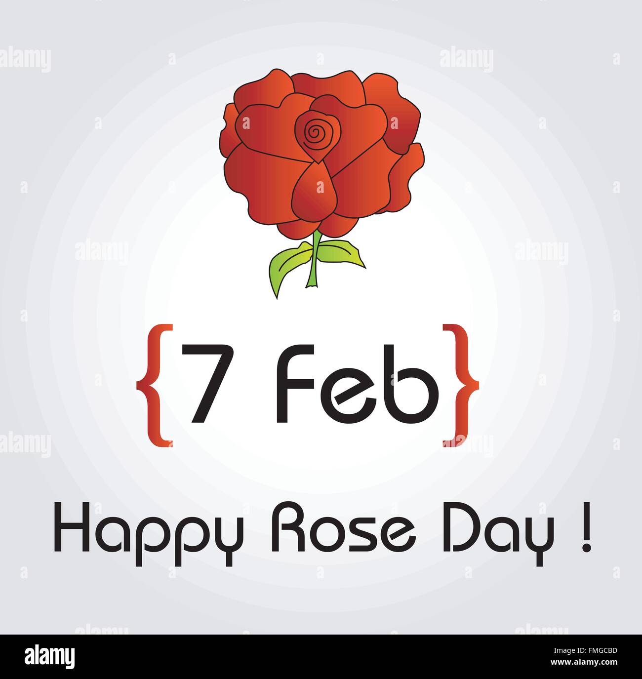 Happy Rose day card for february 7th Stock Vector Image & Art - Alamy