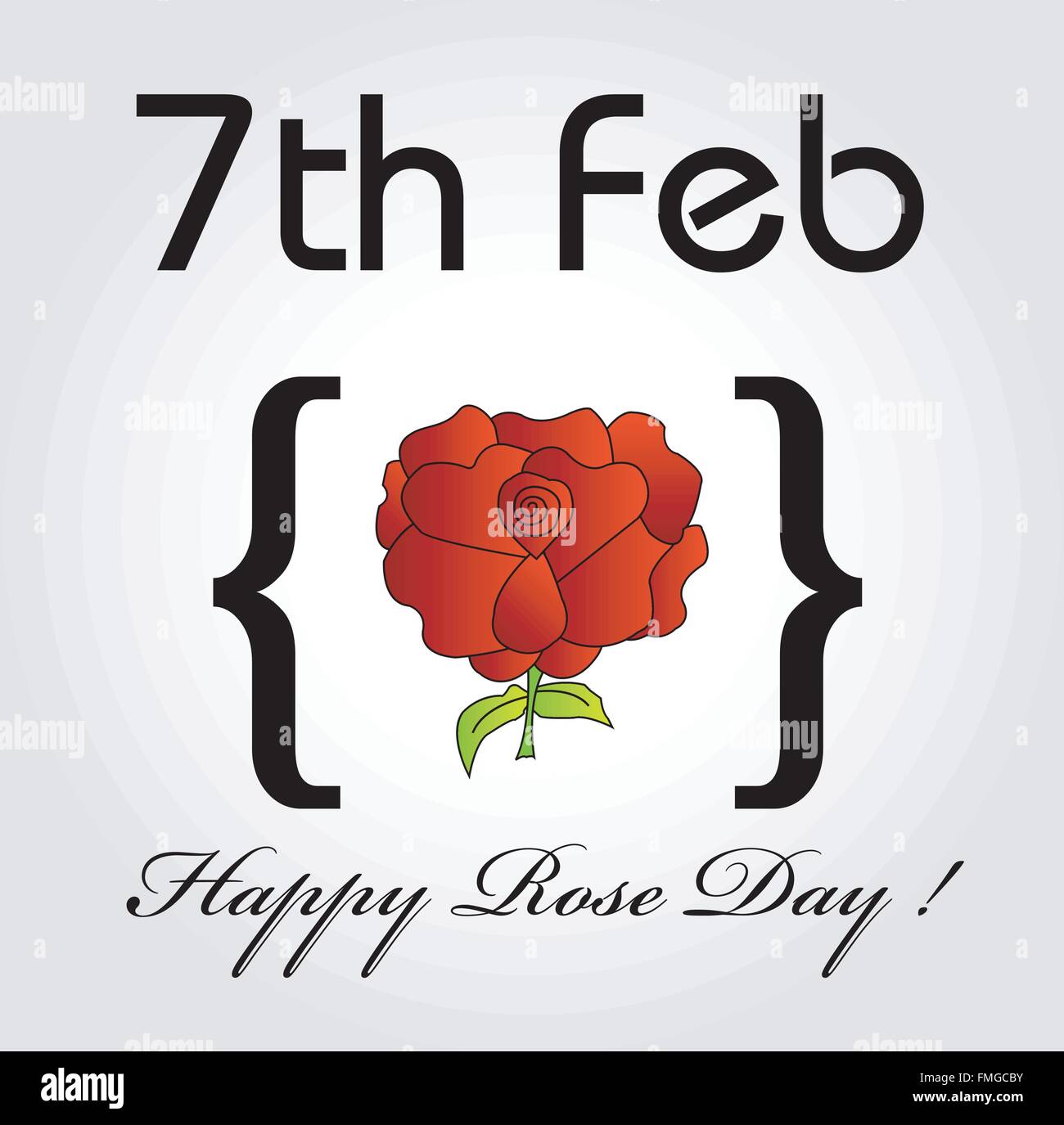 Happy Rose day card for february 7th Stock Vector Image & Art - Alamy