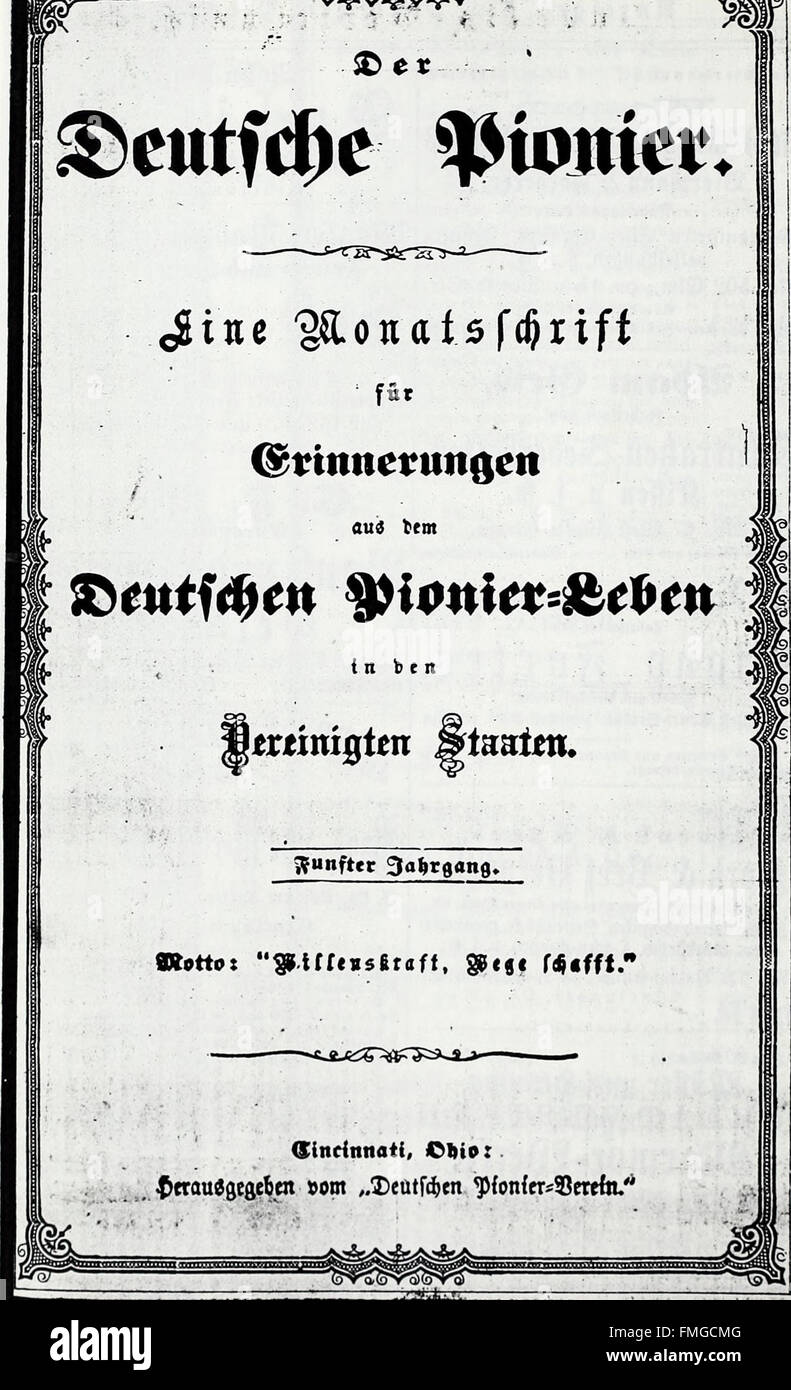 *Der Deutsche Pionier* (The German Pioneer) is a historical account of ...