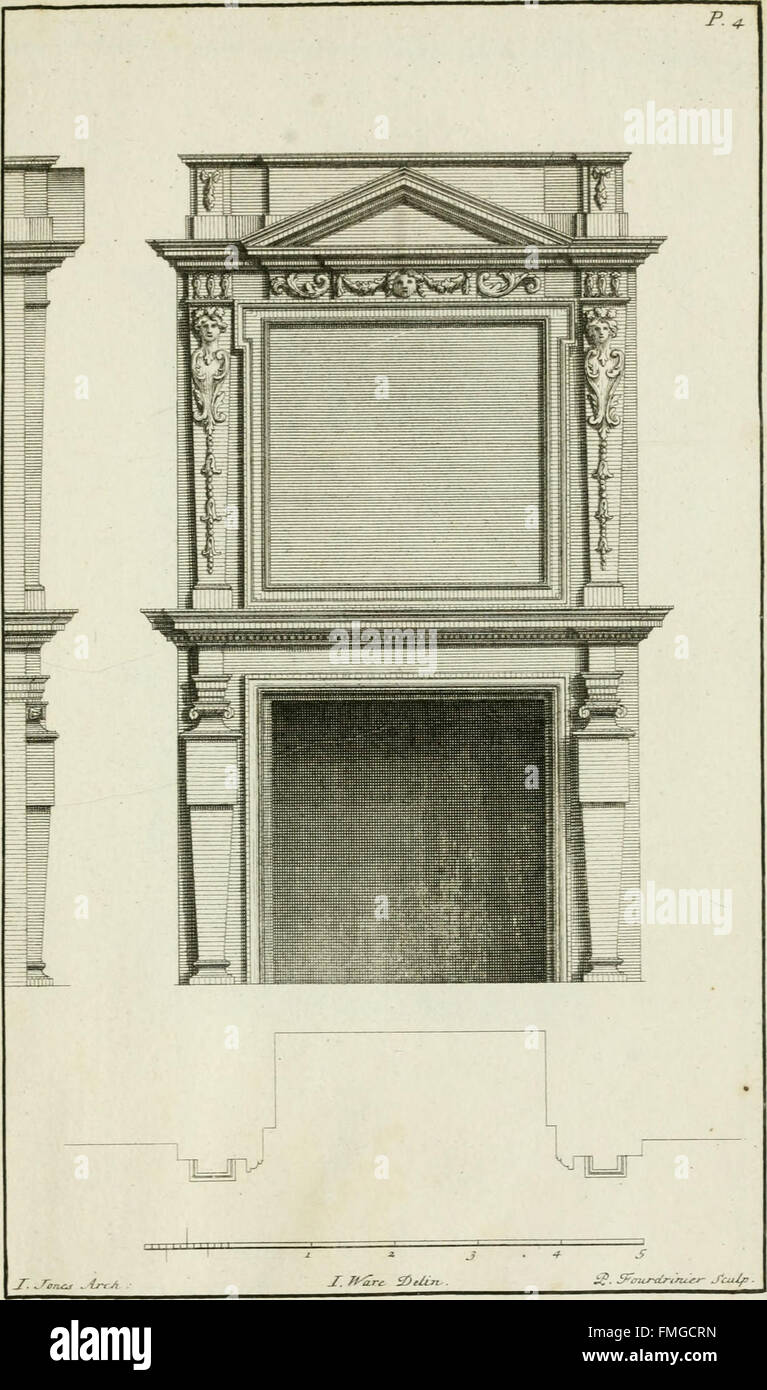 'Designs of Inigo Jones and Others' (1731) showcases architectural ...