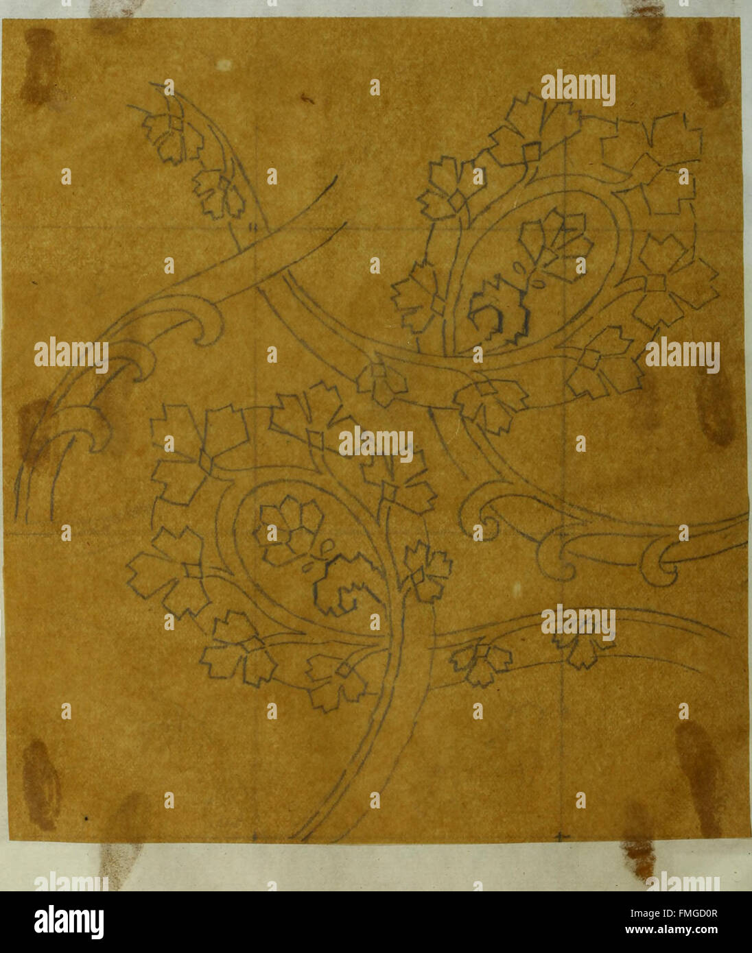 The 1875 publication 'Design Tracings' features various design sketches ...