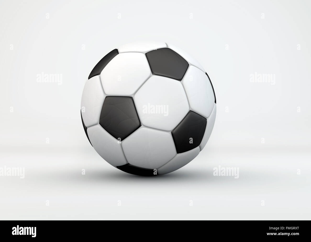 Soccer ball with shadows on gray background. Detailed illustration ...