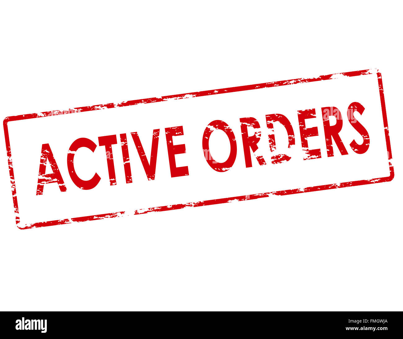 Rubber stamp with text active orders inside, vector illustration Stock ...