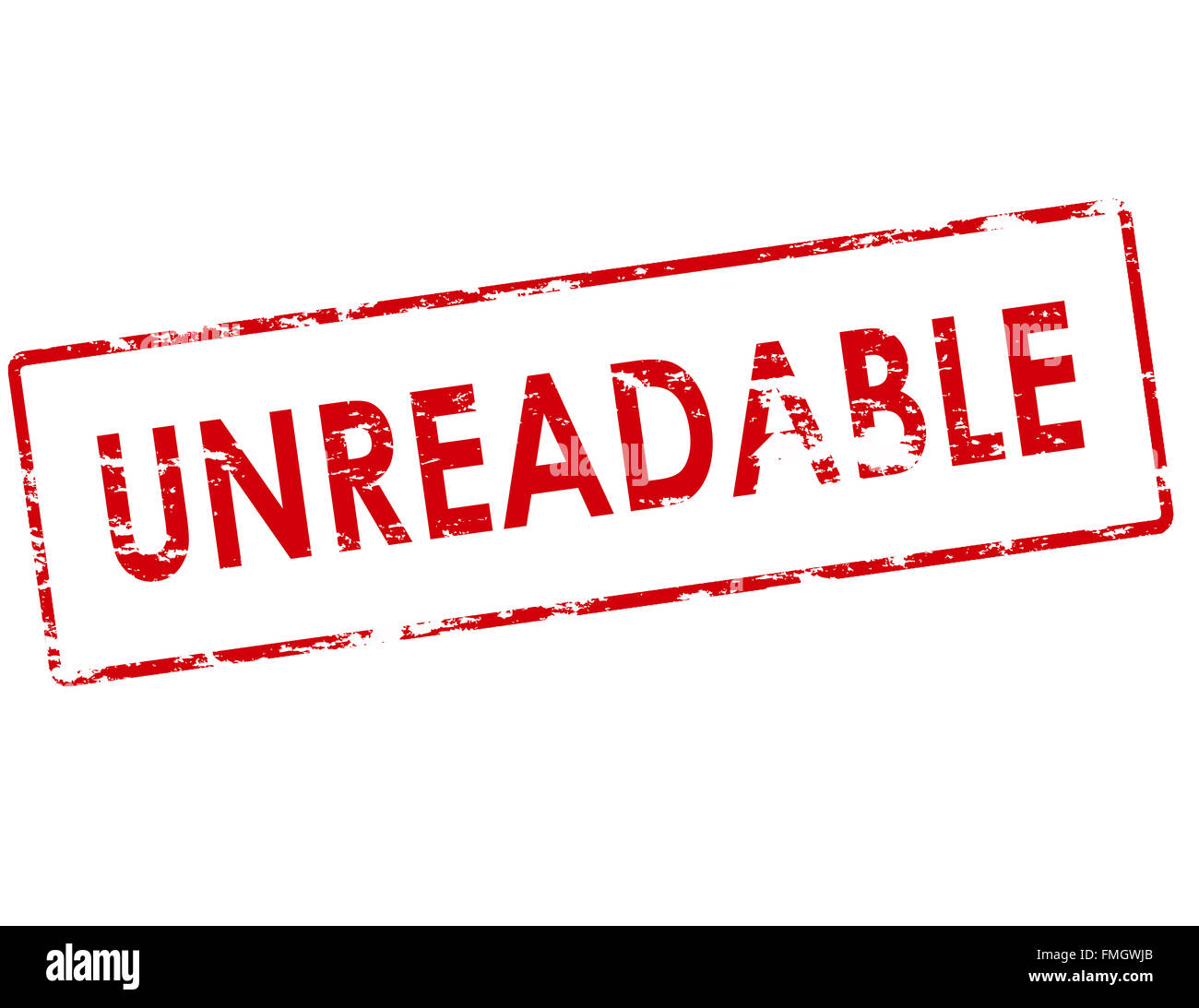 Rubber stamp with word unreadable inside, vector illustration Stock ...