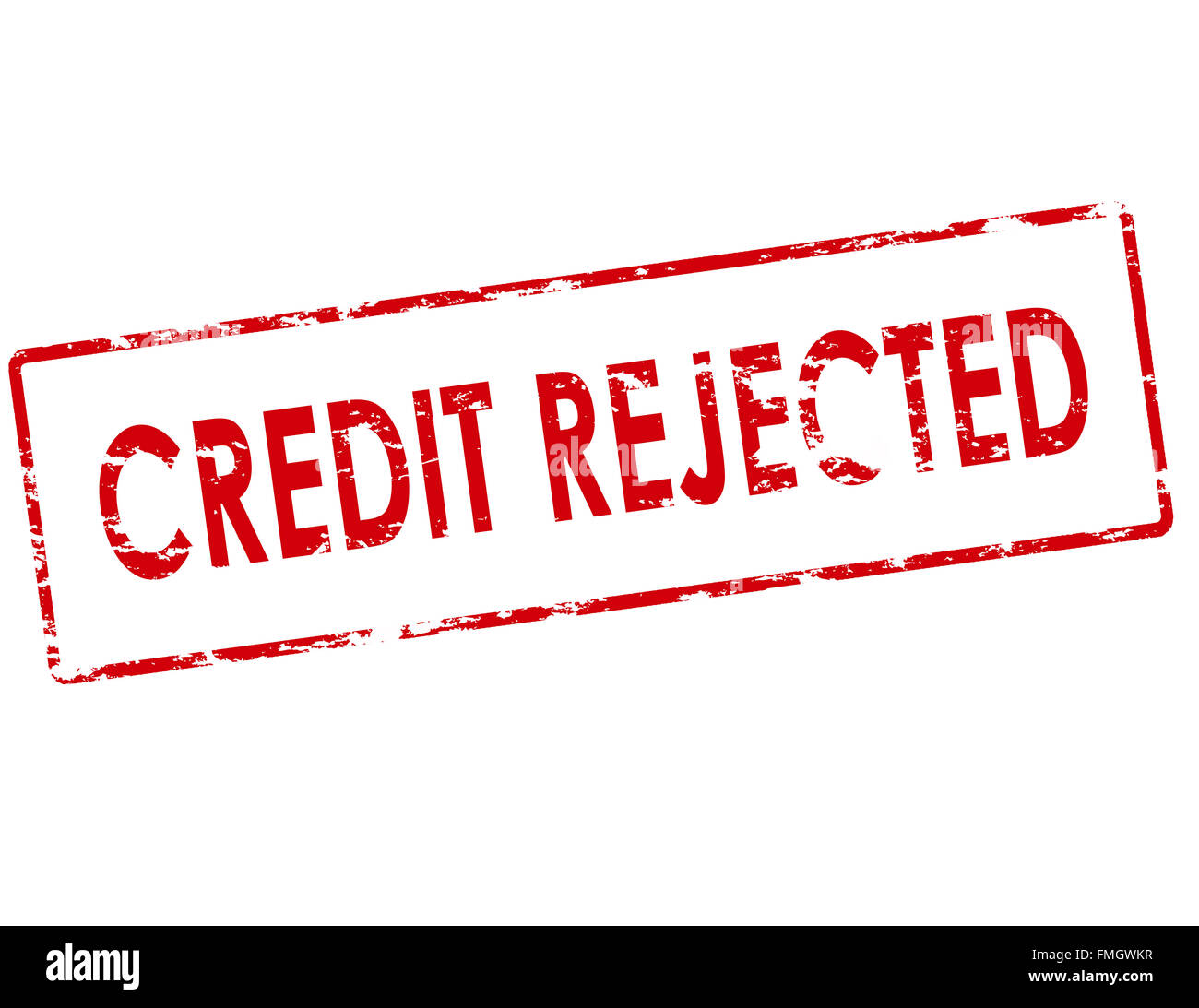 Rubber stamp with text credit rejected inside, vector illustration ...