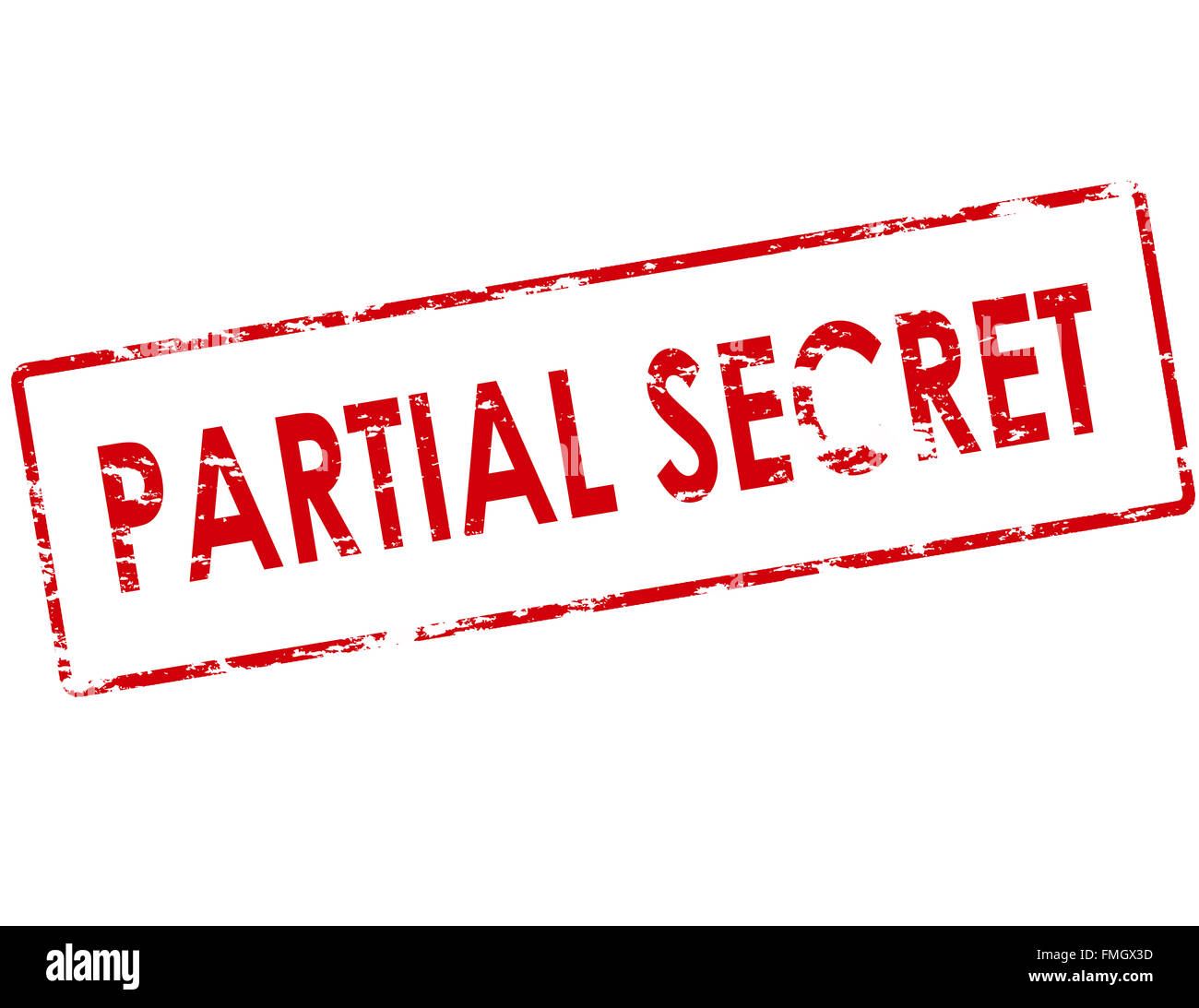 Rubber stamp with text partial secret inside, vector illustration Stock ...