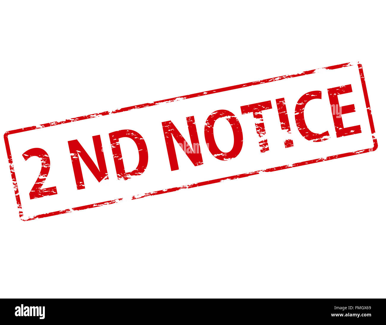 Rubber stamp with text 2nd notice inside, vector illustration Stock ...
