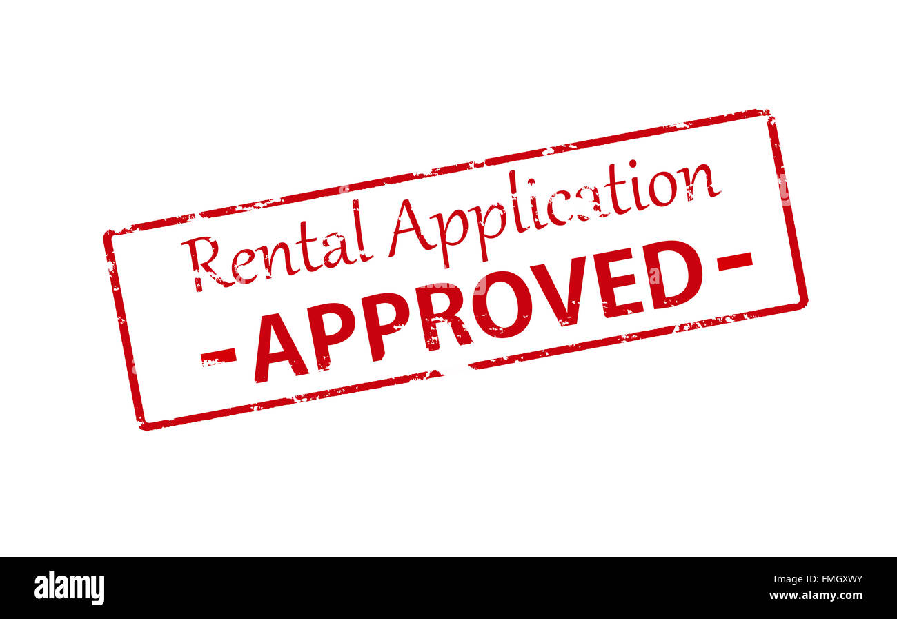 Rubber stamp with text rental application inside, vector illustration ...