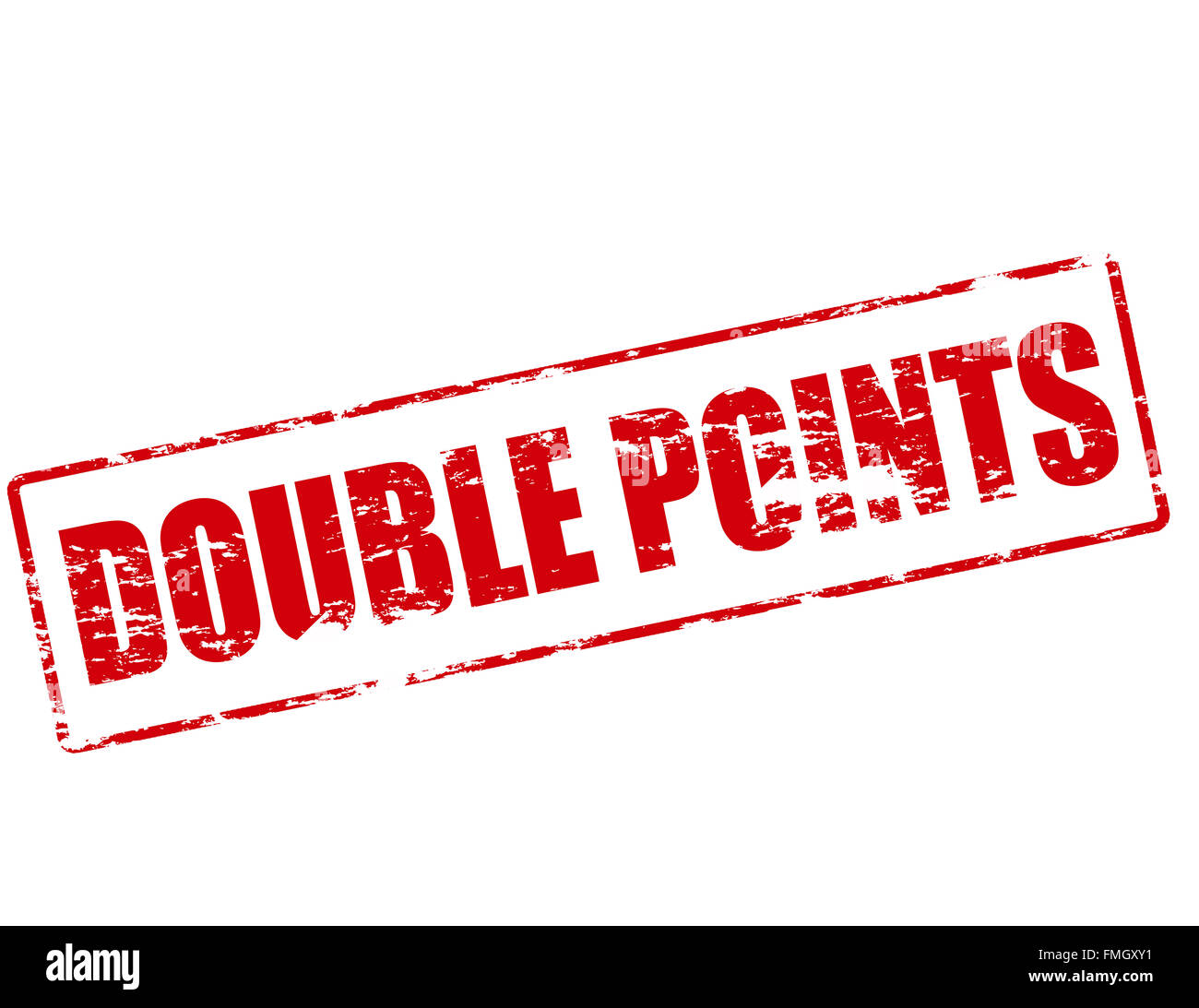 Rubber stamp with text double points inside, vector illustration Stock ...