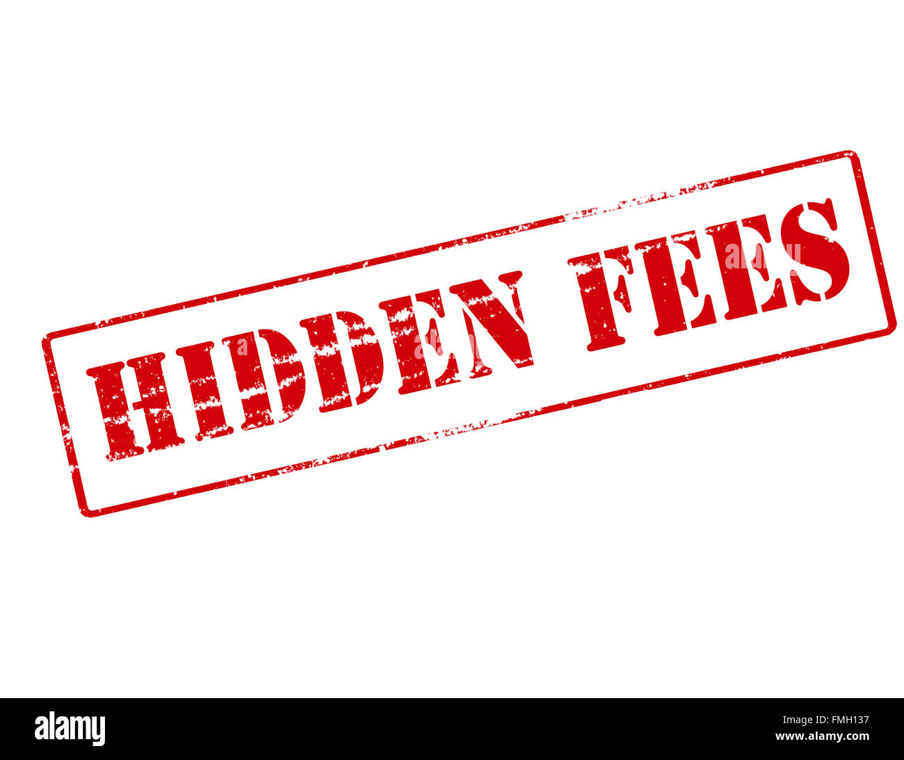 Rubber stamp with text hidden fees inside, vector illustration Stock ...