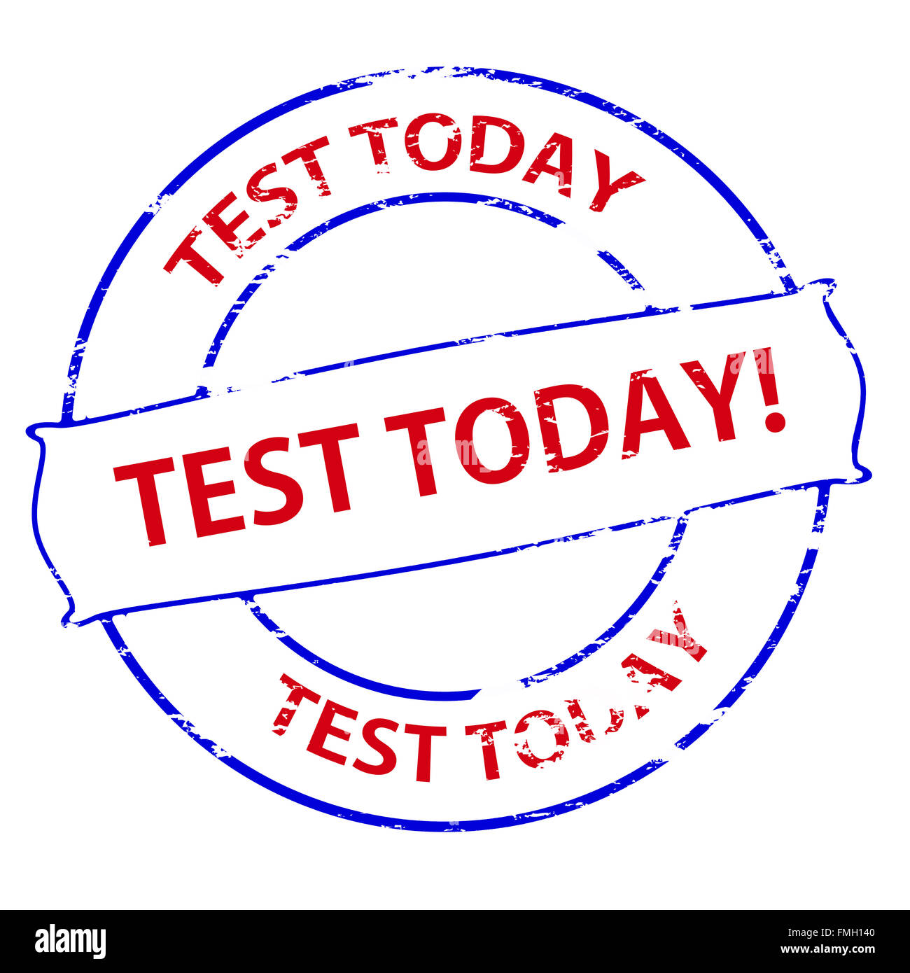 Rubber stamp with text test today inside, vector illustration Stock ...
