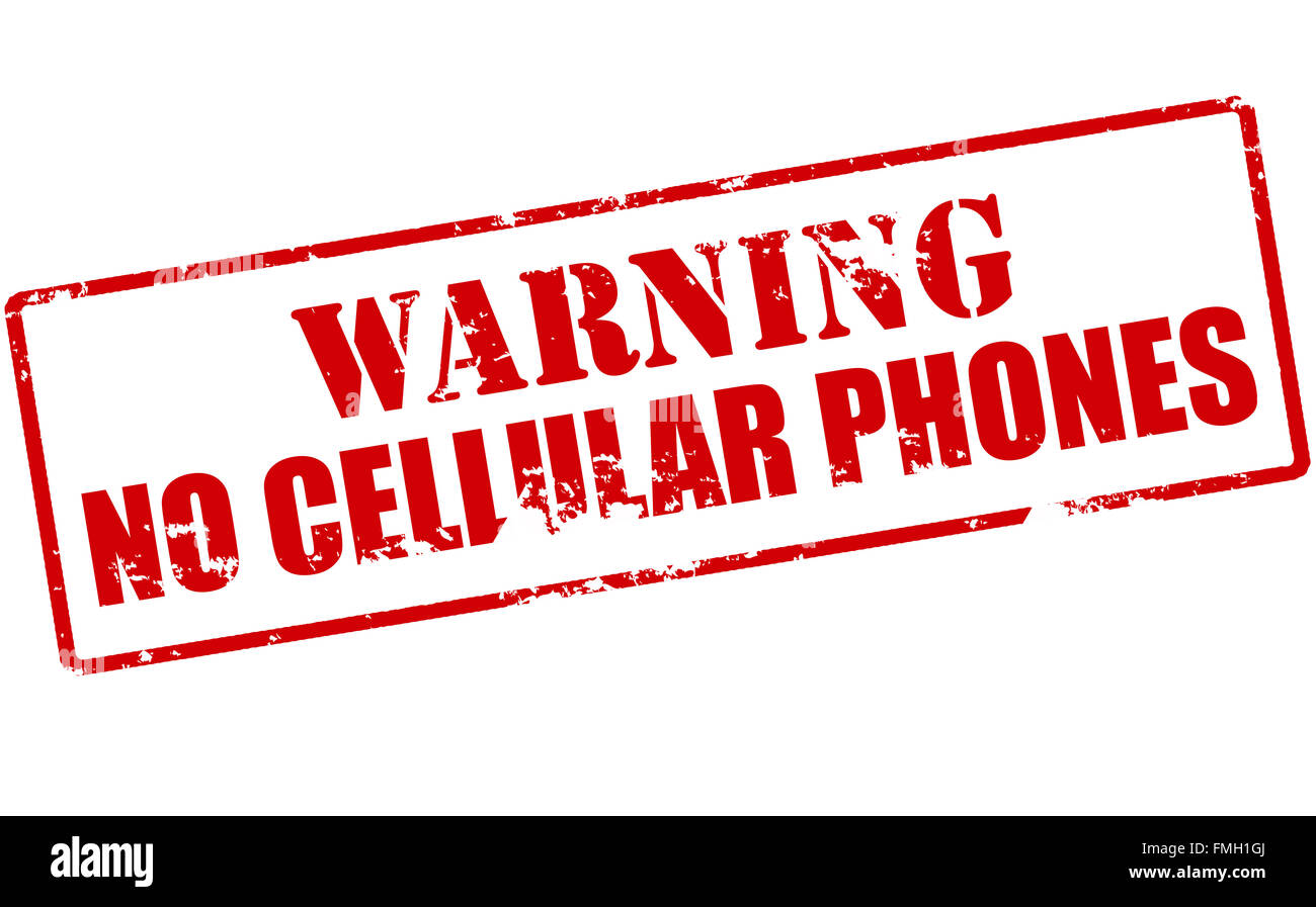 Rubber stamp with text warning no cellular phones inside, vector ...