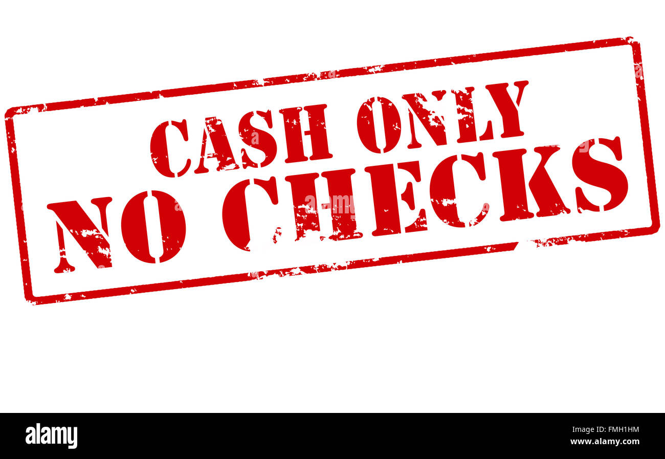 Rubber stamp with text cash only no checks inside, vector illustration ...
