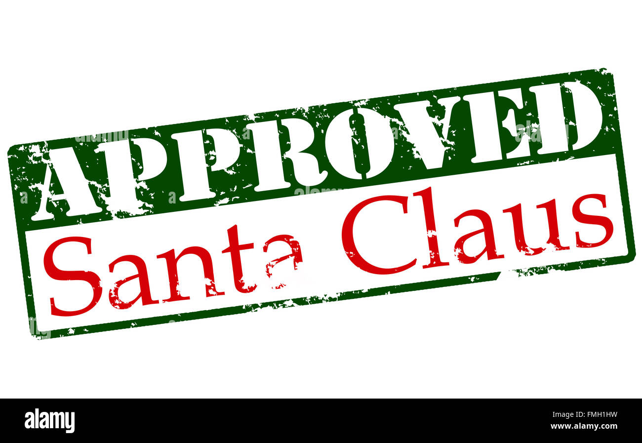 Rubber stamp text santa claus hi-res stock photography and images - Alamy