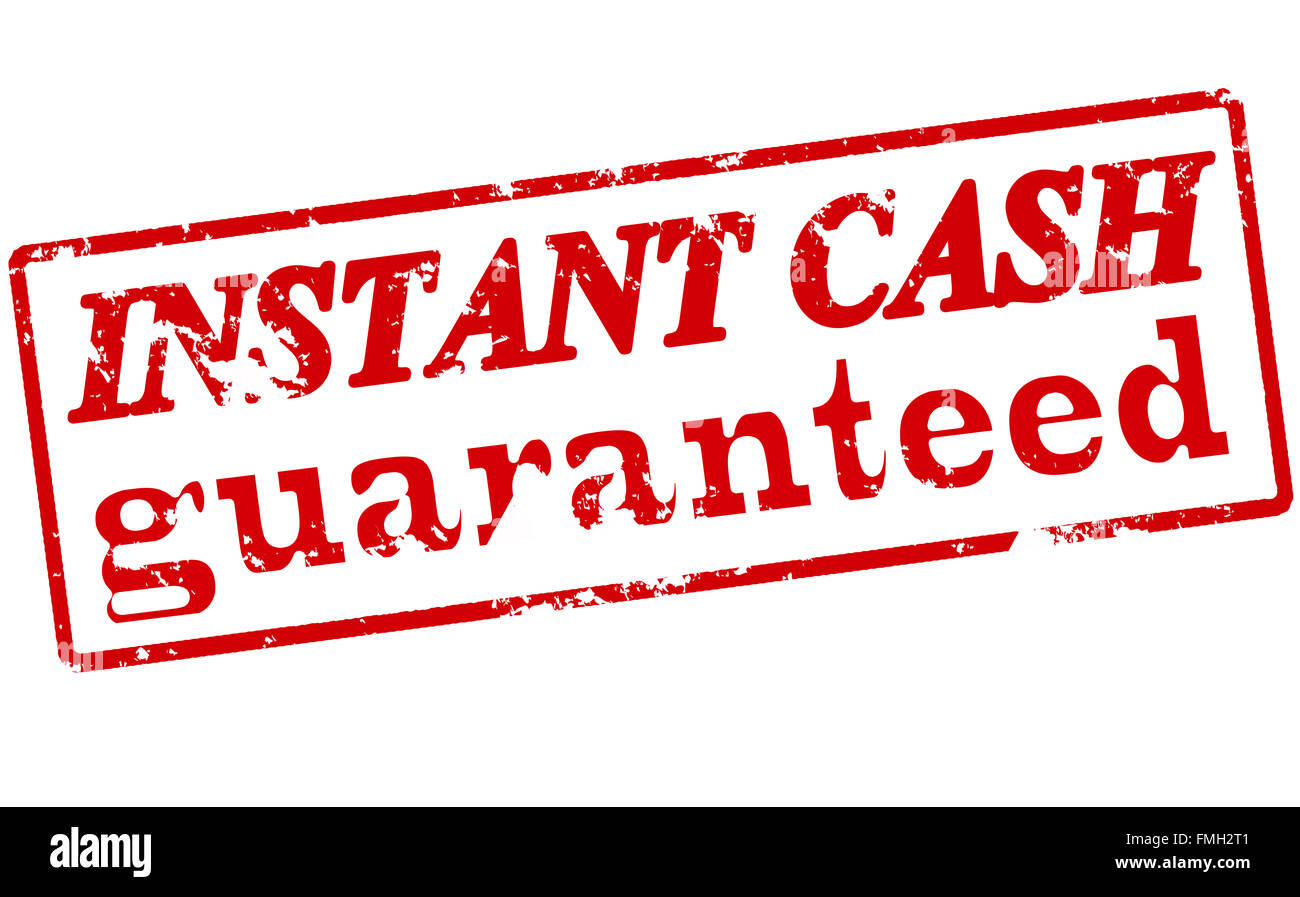 Rubber stamp with text instant cash guaranteed inside, vector ...