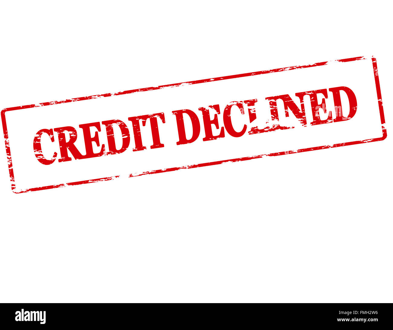 Rubber stamp with text credit declined inside, vector illustration ...