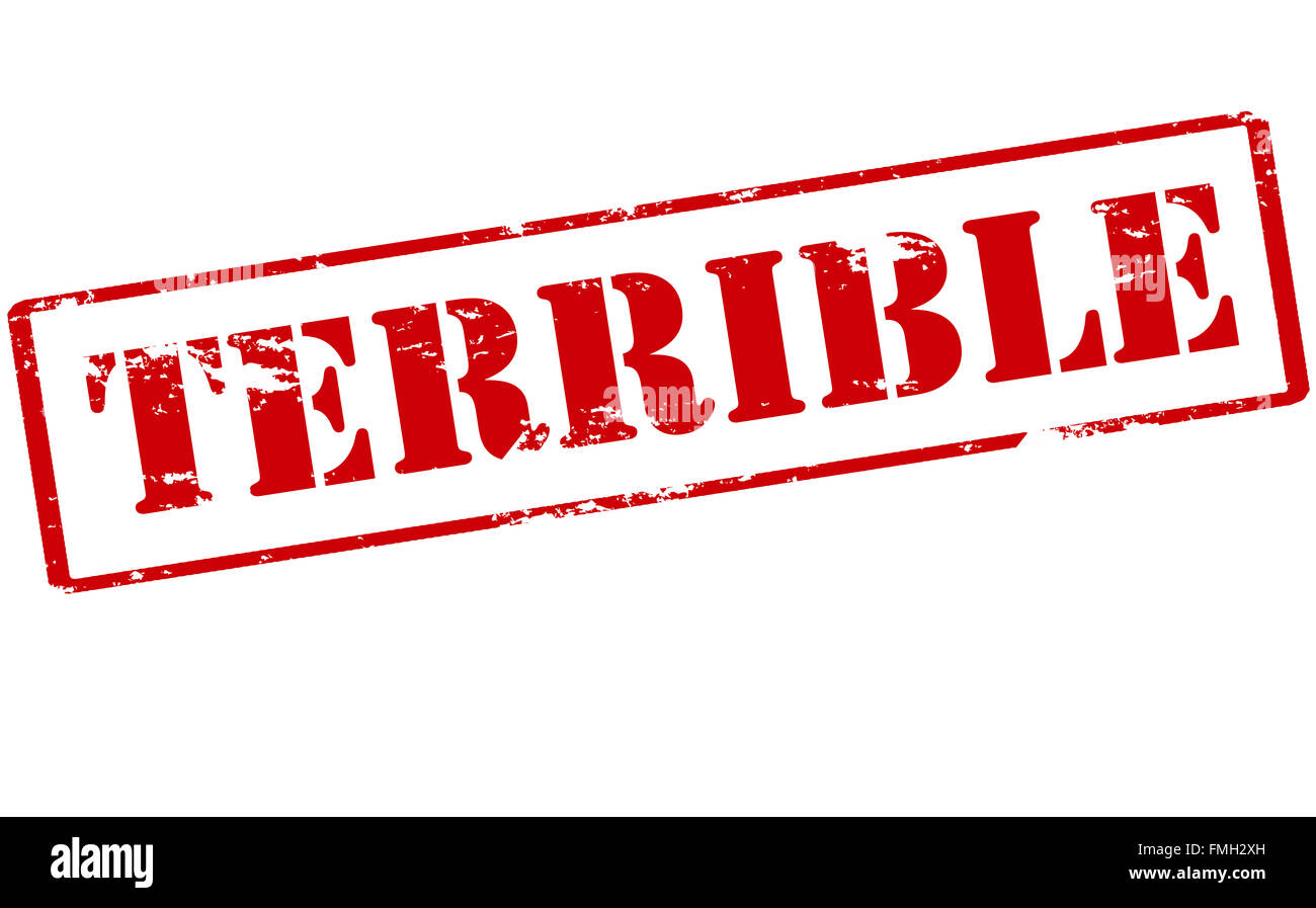 Rubber stamp with word terrible inside, vector illustration Stock Photo ...