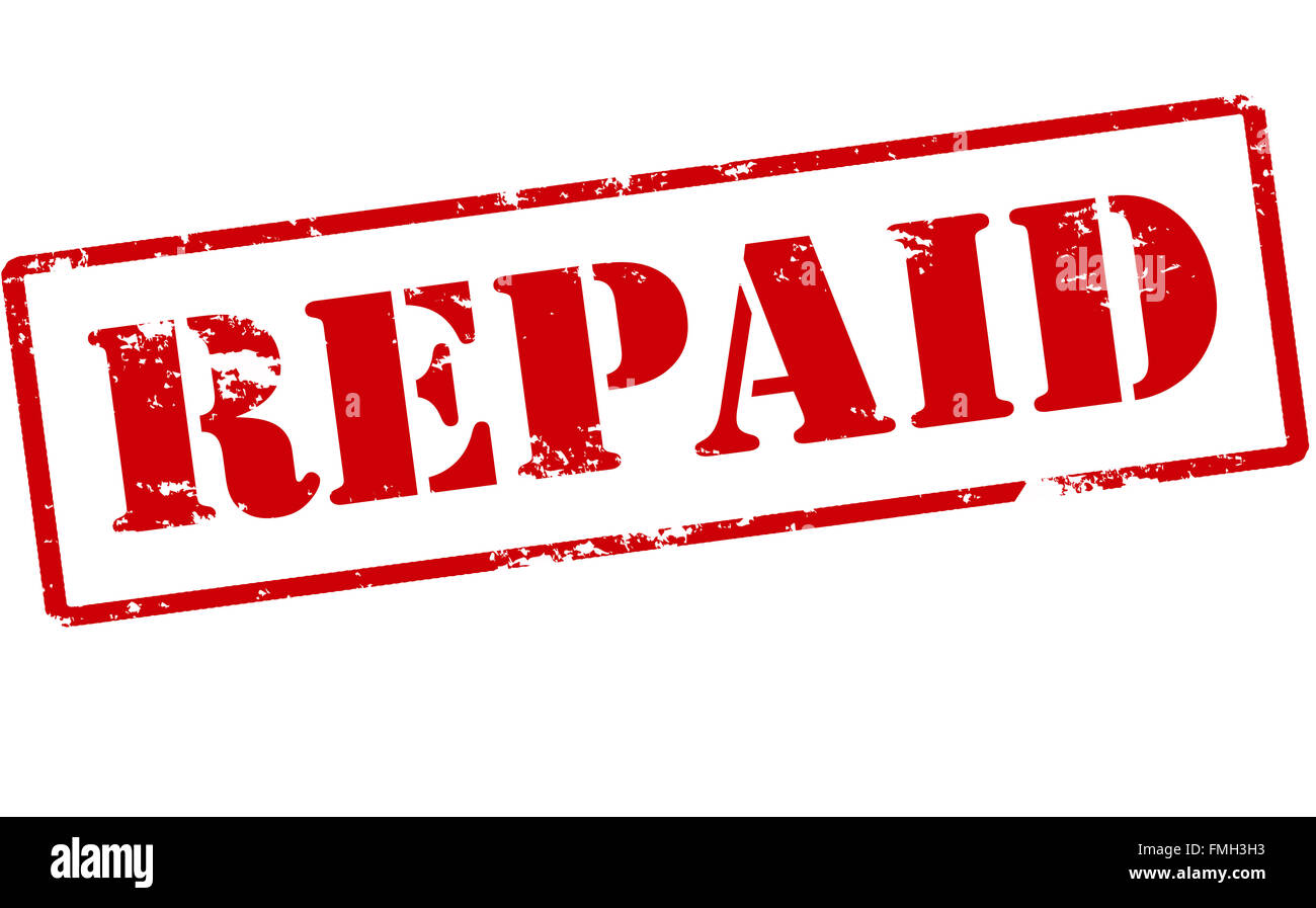 Rubber stamp with word repaid inside, vector illustration Stock Photo ...