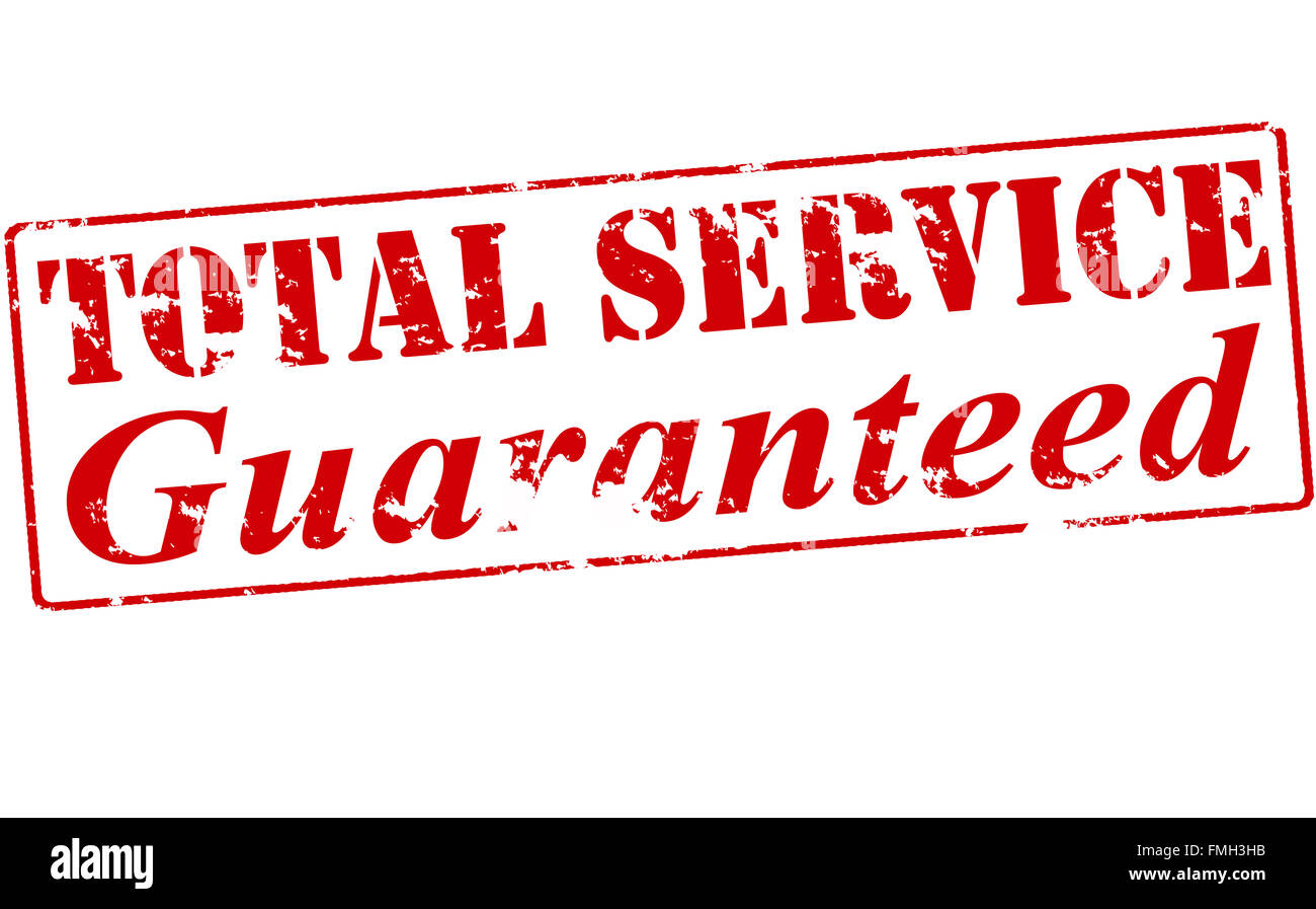 Rubber stamp with text total service guaranteed inside, vector ...