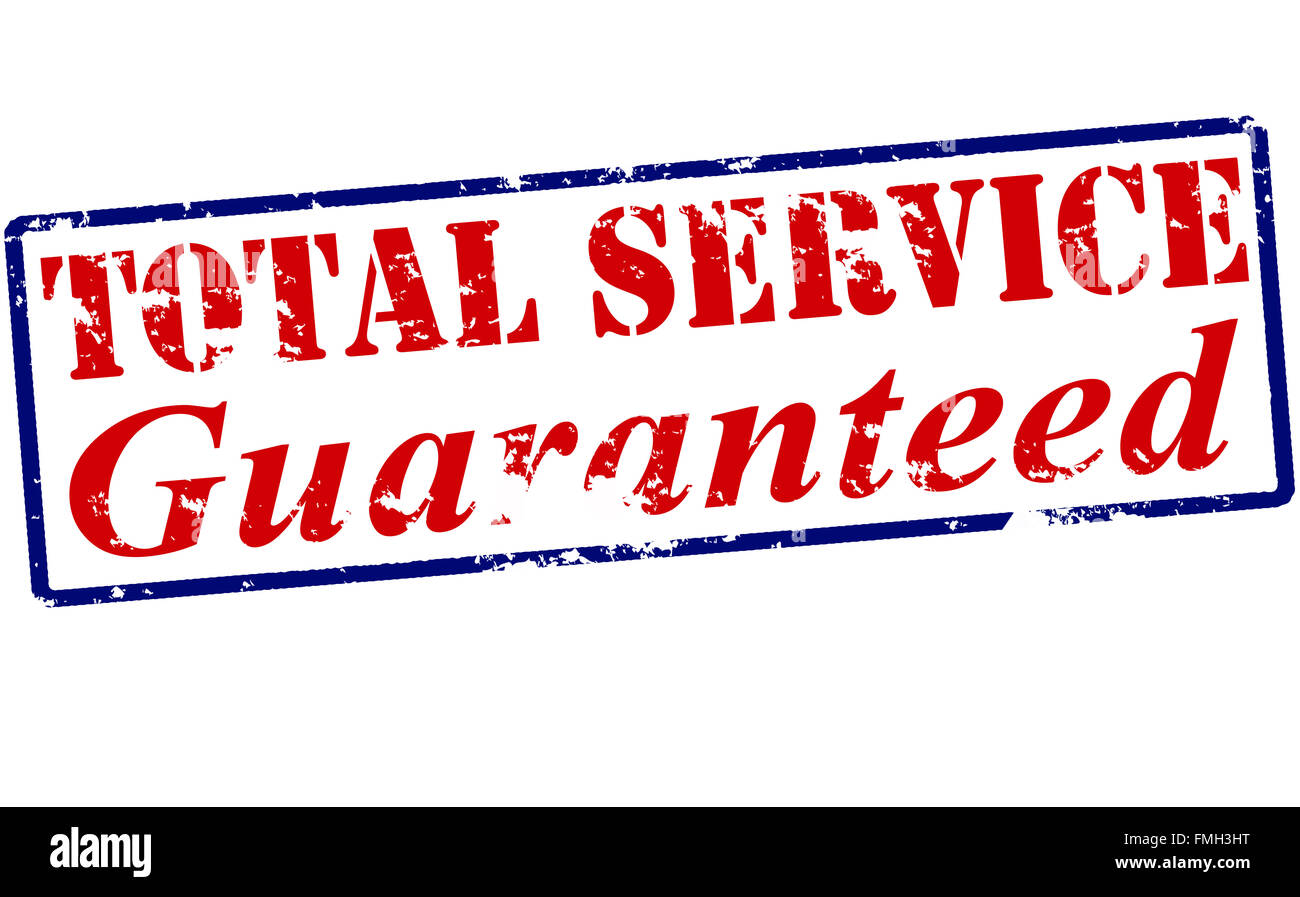 Rubber stamp with text total service guaranteed inside, vector ...