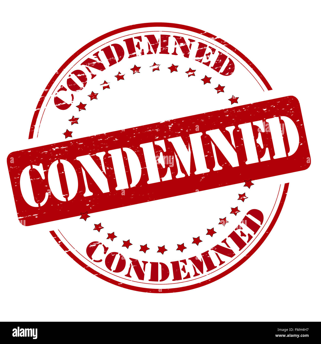 Rubber stamp with word condemned inside, vector illustration Stock ...