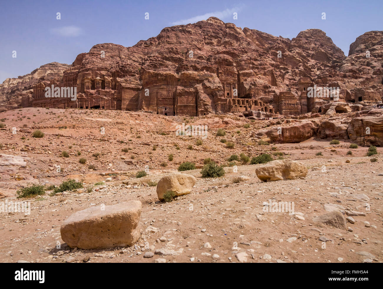 The ruins of the red rock city of Petra, Hashemite KIngdom of Jordan ...