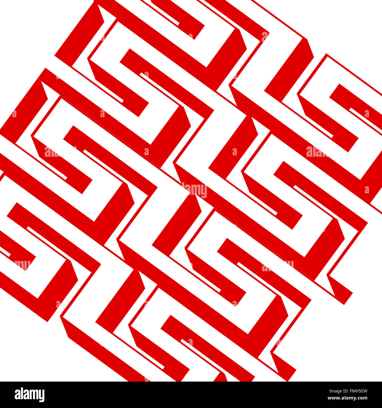 Red labyrinth illustration Stock Photo - Alamy