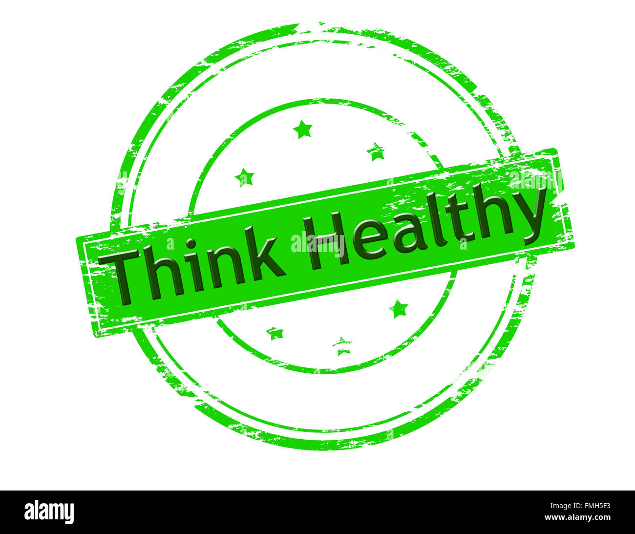 Rubber stamp with text think healthy inside, vector illustration Stock ...