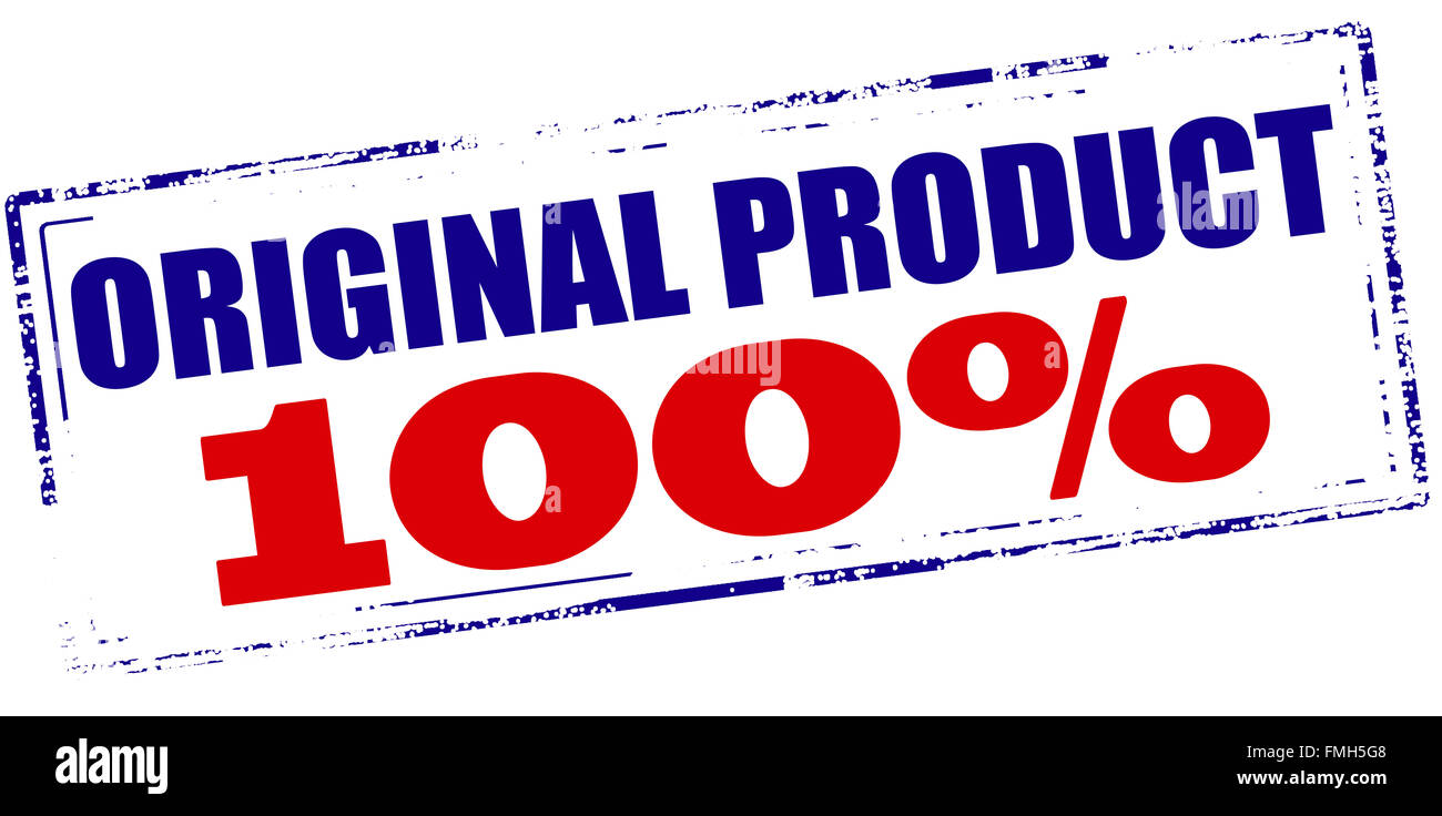 Rubber stamp with text original product one hundred percent inside ...